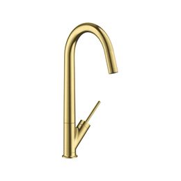 Hansgrohe Sp&uuml;ltisch-Einhebelmischer 300 Axor Starck mit Schwenkauslauf, brushed brass (10822950)