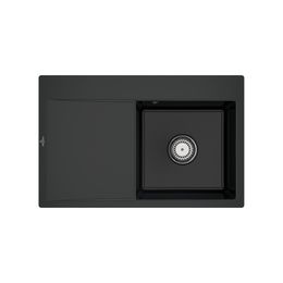 Villeroy & Boch V&B Sp&uuml;le Subway Style 45 Flat re, m Abl.garn, Hand., pure black ; Villeroy & Boch (33471FR7)