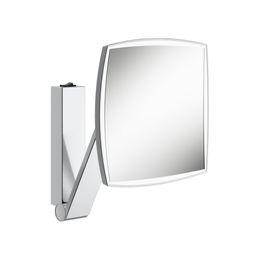 KEUCO Kosmetikspiegel beleuchtet iLook_move 200x200mm, S-Arm, Wipp., SW-chrom geb. (17613139004)