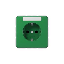 Jung SCHUKO-Steckdose 16A 250V mit Schriftfeld CD 1520 BFNA GN (CD1520BFNAGN)