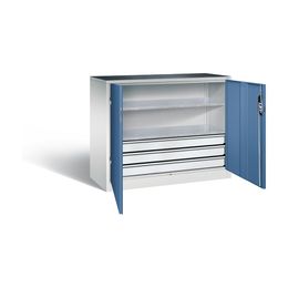C+P Werkzeugschrank Acurado, H1000xB1200xT500mm, Front Fernblau, Korpus Lichtgrau (8831-5035) ; C + P M&ouml;belsysteme (8831-5035|S10190)