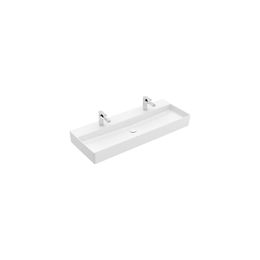 Villeroy & Boch V&B Waschtisch Memento 2.0 120x47cm, 2xHahnloch, o. &Uuml;L, st. wh. C+ ; Villeroy & Boch (4A22C1RW)