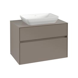 Villeroy & Boch V&B Waschtischunterschrank Collaro 80x54,8x50cm, Waschtisch mittig, taupe ; Villeroy & Boch (C10800VM)