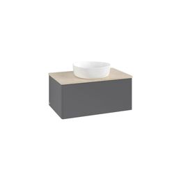 Villeroy & Boch V&B Waschtischunterschrank ohne Frontstruktur -Beleuchtung Antao 80x36x50cm, WBP botti., Anthrac. m Lac ; Villeroy & Boch (L30013GK)