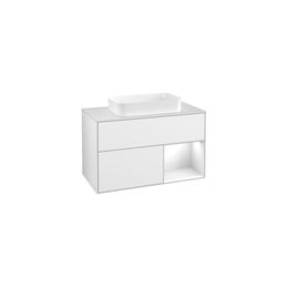 Villeroy & Boch V&B Waschtischunterschrank Abdeckplatte wh. m Finion 100x60,3cm, Rg r g wh. Lac, glo wh. Lac ; Villeroy & Boch (F251GFGF)