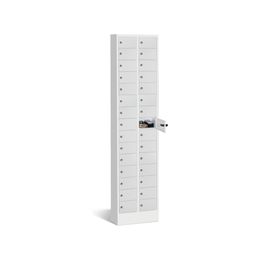 C+P Kleingefachschrank Intro mit 30 F&auml;chern, H1950xB460xT200mm Front Lichtgrau Korpus Lichtgrau ; C + P M&ouml;belsysteme (80700-201|S10014)