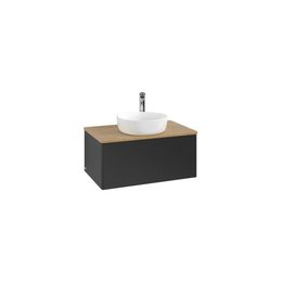 Villeroy & Boch V&B Waschtischunterschrank ohne Frontstruktur Antao 80x36x50cm, HL, WBP hon. Oa, bla m Lac ; Villeroy & Boch (K30051PD)