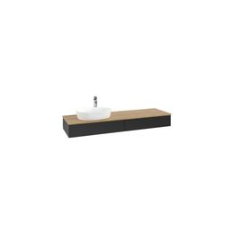 Villeroy & Boch V&B Waschtischunterschrank ohne Frontstruktur -Beleuchtung Antao 160x50cm, HL, WBP hon. Oa, bla m Lac ; Villeroy & Boch (L15051PD)