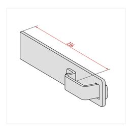 Hymer Wandhaken gerade, Stahl (0051569)
