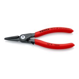 Knipex 48 31 J0 Pr&auml;zisions-Sicherungsringzange f&uuml;r Innenringe in Bohrungen mit &Uuml;berdehnungsschutz mit rutschhemmendem Kunststoff &uuml;berzogen grau atrame)