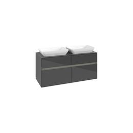 Villeroy & Boch V&B Waschtischunterschrank Collaro 120x54,8x50cm, f 2 WT, LED 8,8W, glo Gr ; Villeroy & Boch (C115B0FP)