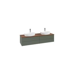 Villeroy & Boch V&B Waschtischunterschrank ohne Frontstruktur, mit Beleuchtung Antao 160x50cm, HL, WBP w. wal, lea gre. m Lac ; Villeroy & Boch (L28052HL)