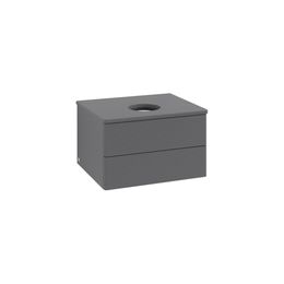 Villeroy & Boch V&B Waschtischunterschrank mit Frontstruktur -Beleuchtung Antao 60x36x50cm, WBP Lac, Anthrac. m Lac ; Villeroy & Boch (L18110GK)