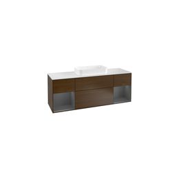 Villeroy & Boch V&B Waschtischunterschrank Abdeckplatte wh. m Finion 160x60cm, Reg Anthrac. m Lac, wal veneer ; Villeroy & Boch (F331GKGN)