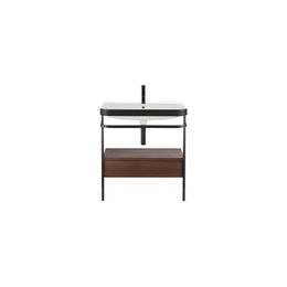 Duravit M&ouml;belwaschtisch-Kombi Happy D.2 Plus 57,5x49cm, 1 HL, Nussb geb., m Konsole (HP4735O6969)