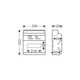 Hensel KV-Automatengeh&auml;use 12TE (12x18mm) IP65 KV PC 9112 (61001104)