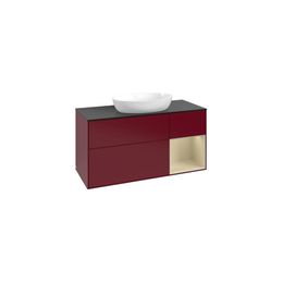 Villeroy & Boch V&B Waschtischunterschrank Finion 120cm, Pl bla m, Reg si Gr m Lac, Peo m ; Villeroy & Boch (FA72HJHB)