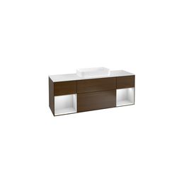 Villeroy & Boch V&B Waschtischunterschrank Abdeckplatte wh. m Finion 160x60cm, Reg wh. m Lac, Walnut veneer ; Villeroy & Boch (F331MTGN)