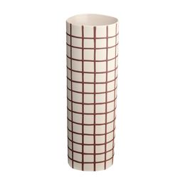 Asa vase, bordeaux squares