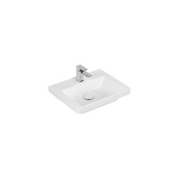Villeroy & Boch V&B Handwaschbecken Subway 3.0 50x40cm, eck., m HL/o &Uuml;L, st. wh. C-plus ; Villeroy & Boch (4370FGRW)