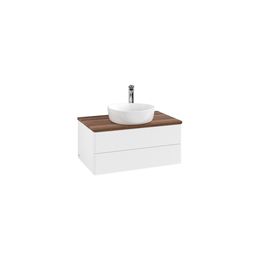 Villeroy & Boch V&B Waschtischunterschrank mit Frontstruktur -Beleuchtung Antao 80x36x50cm, HL, WBP w. wal, wh. m Lac ; Villeroy & Boch (L19152MT)