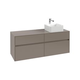 Villeroy & Boch V&B Waschtischunterschrank Collaro 140x54,8x50cm, Waschtisch rechts, taupe ; Villeroy & Boch (C04700VM)