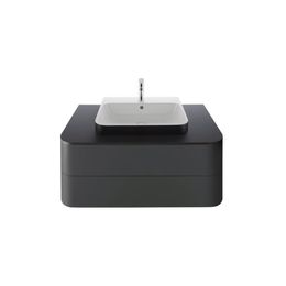 Duravit Waschtisch-Konsole Happy D.2 Plus 100x55cm, m 1 Ausschn, graphit supermatt (HP031E08080)