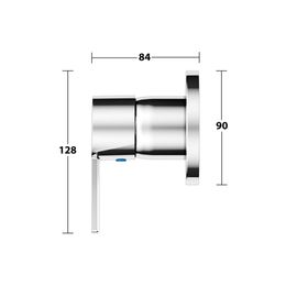 KEUCO Fertigmontageset Plan blue UP-Einhebelmischer, rund, verchromt (53951010001)