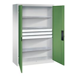 C+P Schwerlastschrank mit Schubladen Acurado, 1950x1200x500mm, 7035/6011 ; C + P M&ouml;belsysteme (8931-5230|S10194)
