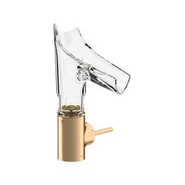 Hansgrohe Waschtisch-Einhebelmischer Axor Starck V 140 m Glas, unver Abl., Facettensch, b bron (12123140)