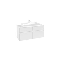 Villeroy & Boch V&B Waschtischunterschrank Collaro 120x54,8x50cm, WT mittig, white matt ; Villeroy & Boch (C08700MS)