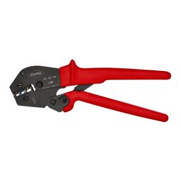 Knipex 97 52 06 Crimpzange auch f&uuml;r Zweihandbedienung mit rutschhemmenden Kunststoff-H&uuml;llen br&uuml;niert 250 mm)
