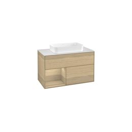 Villeroy & Boch V&B Waschtischunterschrank Abdeckplatte wh. m Finion 100x60,3cm, Reg li Oa Veneer, Oak Veneer ; Villeroy & Boch (F241PCPC)