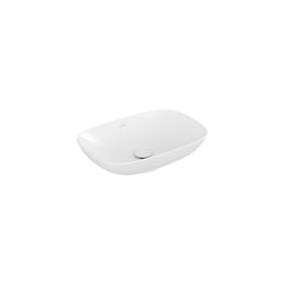 Villeroy & Boch V&B V&B Aufsatzwaschtisch Loop& Friends 56x38cm, o. &Uuml;L, st. wh. C-plus, Rechteck ; Villeroy & Boch (4A4901RW)
