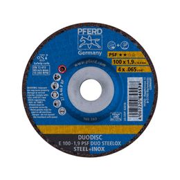 Pferd TOOLS DUODISC Trenn-/Schleif. E 100x1,9x16 mm gekr. Uni.-Linie PSF DUO STEELOX f. Stahl/Edelstahl (62010630)