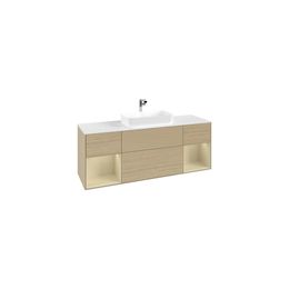 Villeroy & Boch V&B Waschtischunterschrank Abdeckplatte wh. m Finion 160x60cm, Reg si Gr m Lac, Oak Veneer ; Villeroy & Boch (F331HJPC)