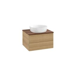Villeroy & Boch V&B Waschtischunterschrank mit Frontstruktur Antao 60x36x50cm, WBP-farbe w. wal, honey oak ; Villeroy & Boch (K18112HN)