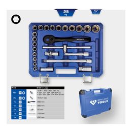 Brilliant Tools 1/2 Zoll Steckschl&uuml;ssel-Satz, 25-tlg (BT022025)