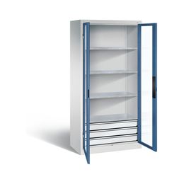C+P Werkzeugschrank Acurado, H1950xB930xT500mm, Front Fernblau, Korpus Lichtgrau (8921-553) ; C + P M&ouml;belsysteme (8921-553|S10100)