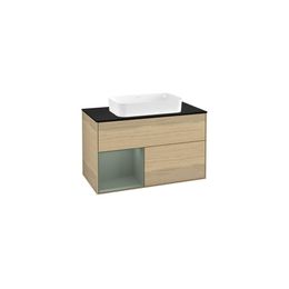 Villeroy & Boch V&B Waschtischunterschrank Abdeckplatte bla m Finion 100x60,3cm, Reg li Oli. m Lac, Oa Veneer ; Villeroy & Boch (F242GMPC)