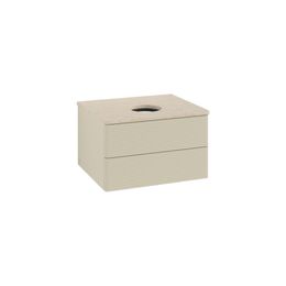 Villeroy & Boch V&B Waschtischunterschrank mit Frontstruktur -Beleuchtung Antao 60x36x50cm, WBP botti., si Gr m Lac ; Villeroy & Boch (L18113HJ)