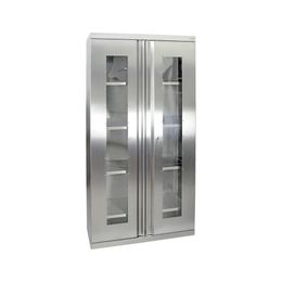 Stumpf Edelstahl-Sichtfensterschrank Cabinox, 1800x900x400mm, 4 Fachb&ouml;den ; Stumpf Metall (470-010-40)