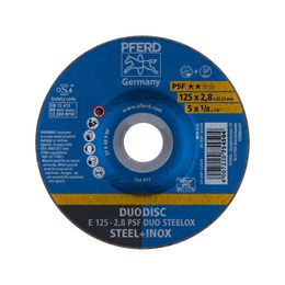 Pferd TOOLS DUODISC Trenn-/Schleif. E 125x2,8x22,23 mm gekr. Uni.-Linie PSF DUO STEELOX f. Stahl/VA (62012620)