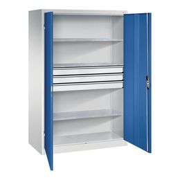 C+P Werkzeugschrank mit Schubladen Acurado, 1950x1200x600mm, 7035/5010 ; C + P M&ouml;belsysteme (8932-5030|S10350)