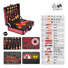 KS Tools Werkzeug-Satz f&uuml;r Hybrid- und Elektrofahrzeuge, isoliert, 43-tlg., 1171890 (117.1890)