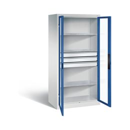 C+P Werkzeugschrank Acurado, H1950xB930xT600mm, Front Enzianblau, Korpus Lichtgrau (8922-5530) ; C + P M&ouml;belsysteme (8922-5530|S10050)