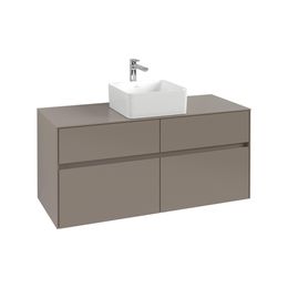 Villeroy & Boch V&B Waschtischunterschrank Collaro 120x54,8x50cm, Waschtisch mittig, taupe ; Villeroy & Boch (C04100VM)