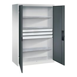 C+P Schwerlastschrank mit Schubladen Acurado, 1950x1200x600mm, 7035/7016 ; C + P M&ouml;belsysteme (8932-5230|S10201)