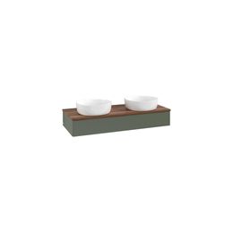 Villeroy & Boch V&B Waschtischunterschrank ohne Frontstruktur, mit Beleuchtung Antao 120x19x50cm, WBP w. wal, lea gre. m Lac ; Villeroy & Boch (L13012HL)