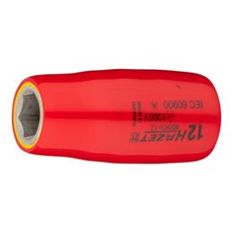 Hazet Steckschl&uuml;ssel-Einsatz Sechskant schutzisoliert 900KV-12 Vierkant hohl 12,5 mm (1/2 Zoll) Au&szlig;en-Sechskant-Tractionsprofil 12 mm)